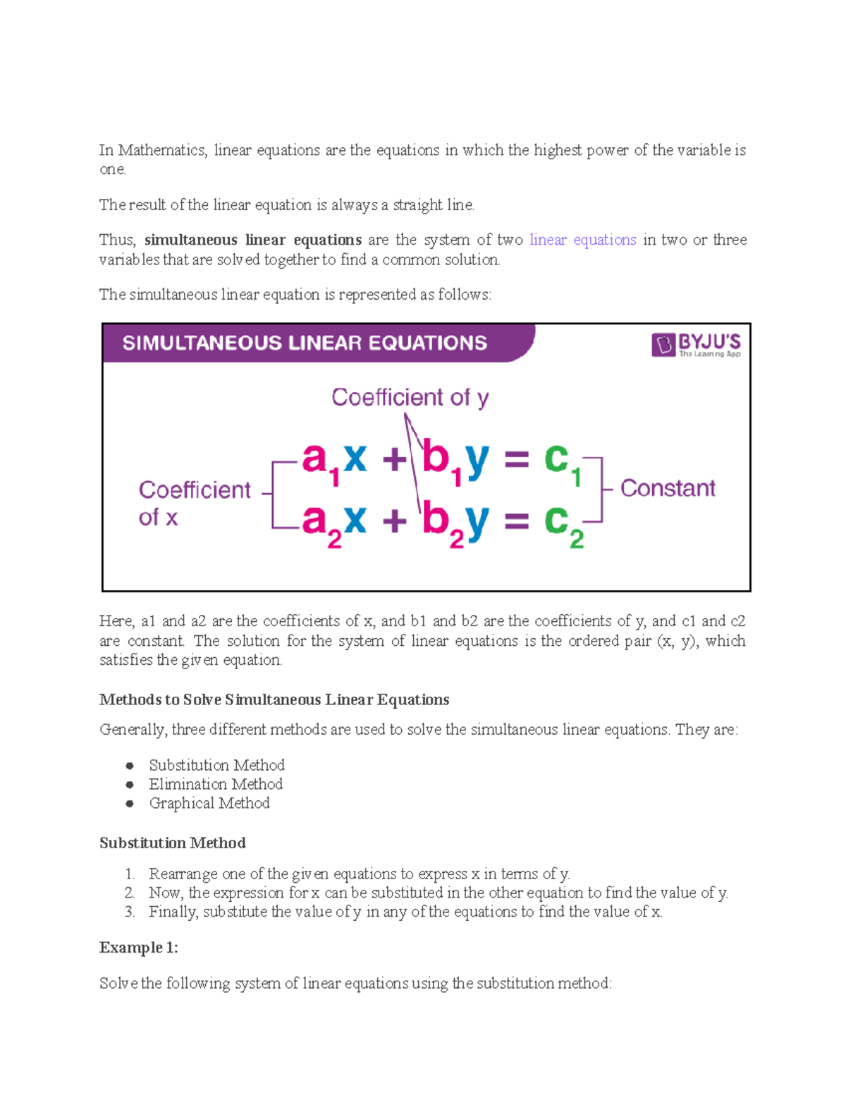 Math 101: Simultaneous Linear Equations - Solving Methods Explained ...