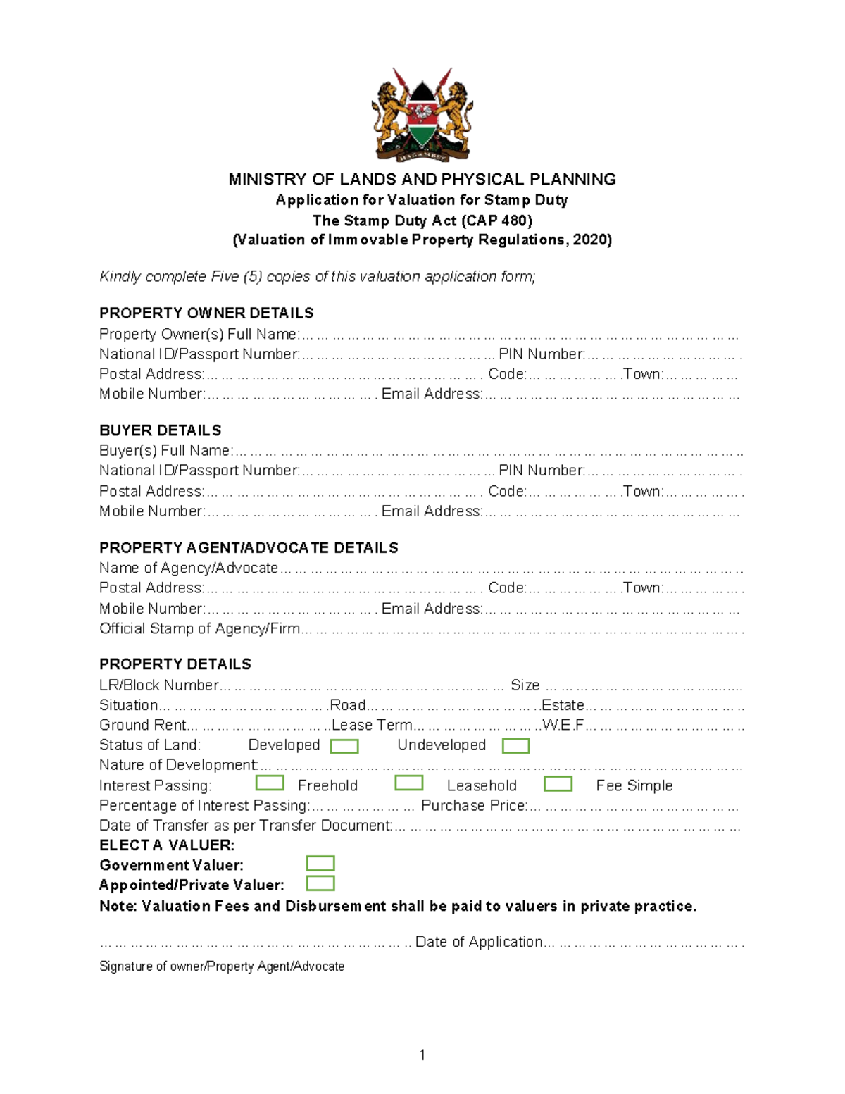 Valuation Application for Stamp Duty - 2022 Report - Studocu
