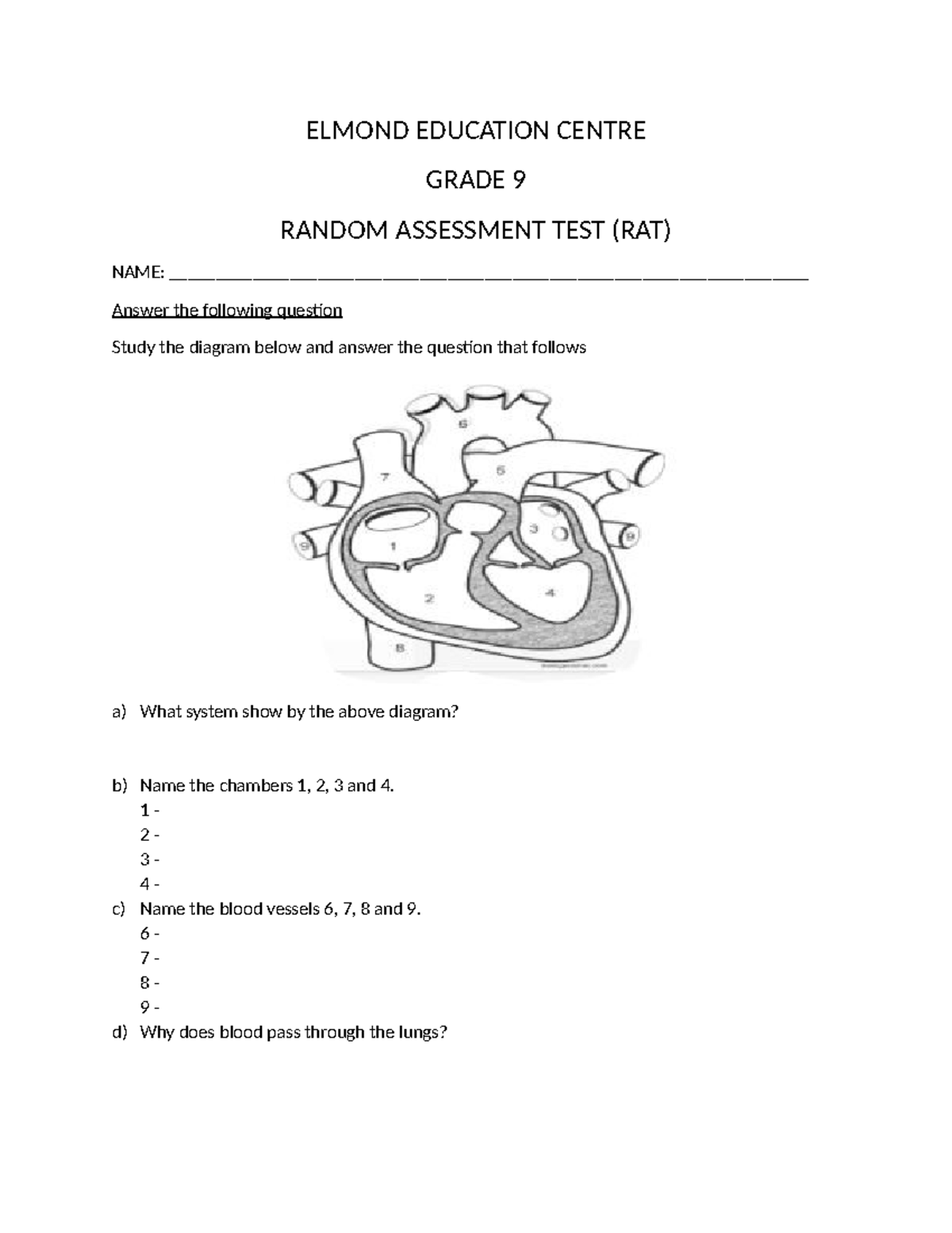 Grade 9 RAT term 1 - Lecture notes - ELMOND EDUCATION CENTRE GRADE 9 ...