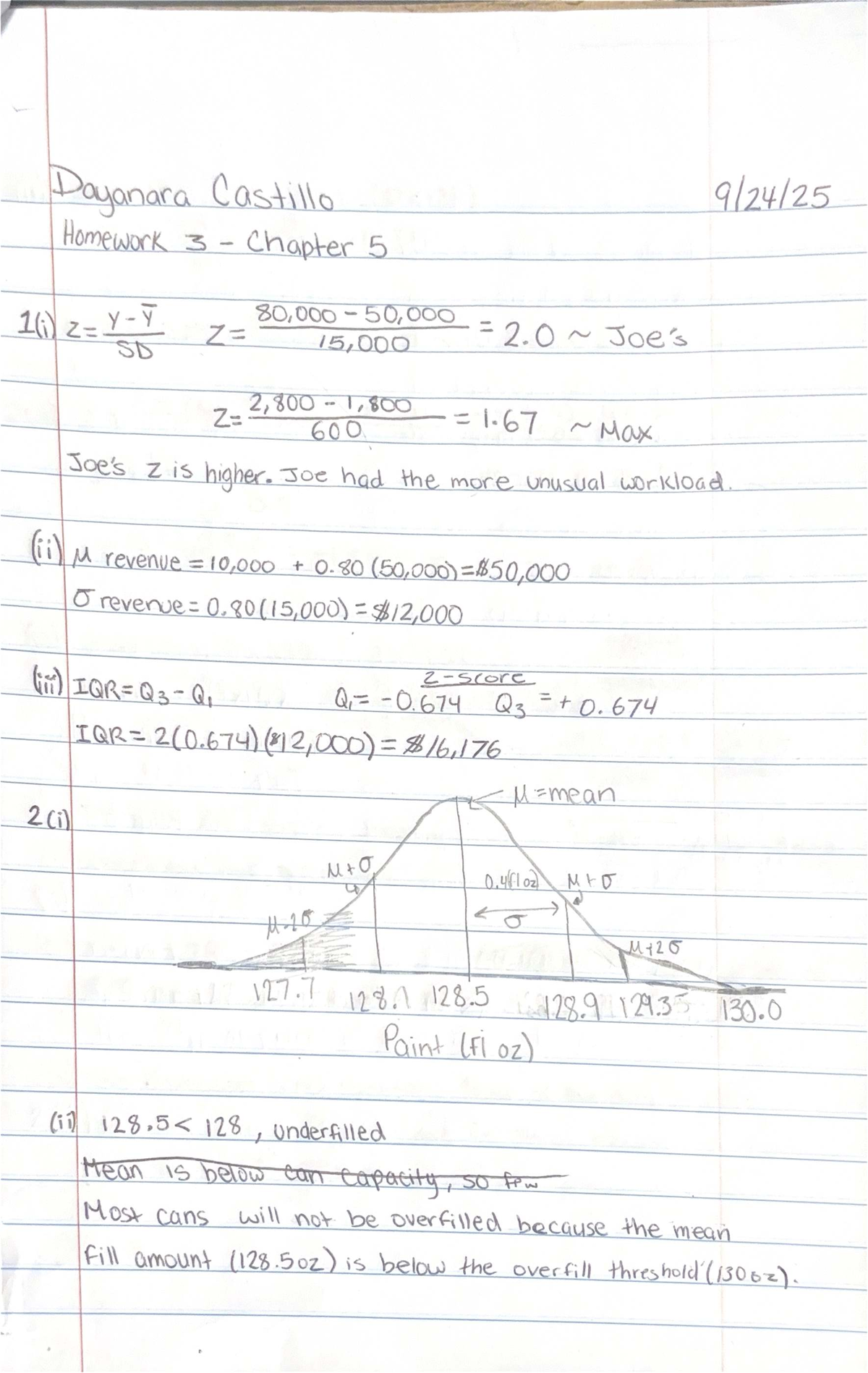 Dayanara Castillo Homework 3: Analysis of Chapter 5 Statistics - Studocu