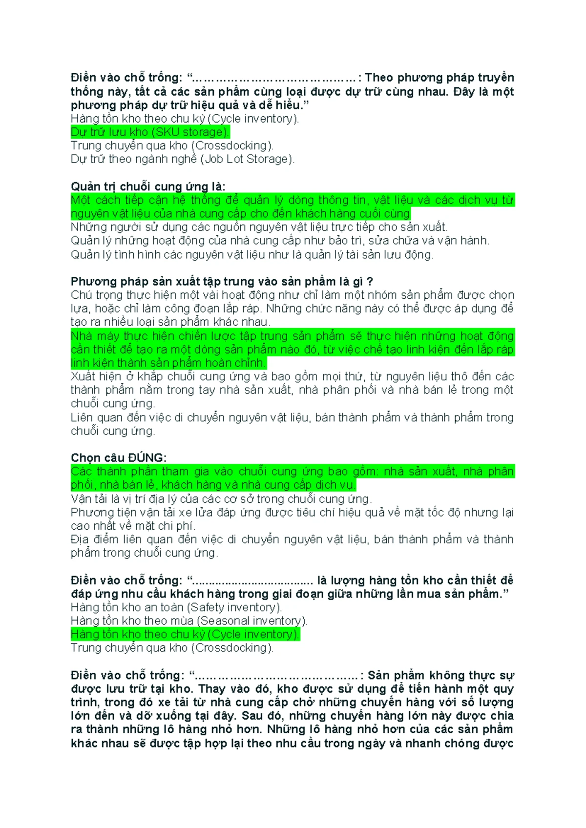 Đề Thi: Quản Trị Chuỗi Cung Ứng - Môn MIL, VVT C5_10_03.25_241TT - Studocu