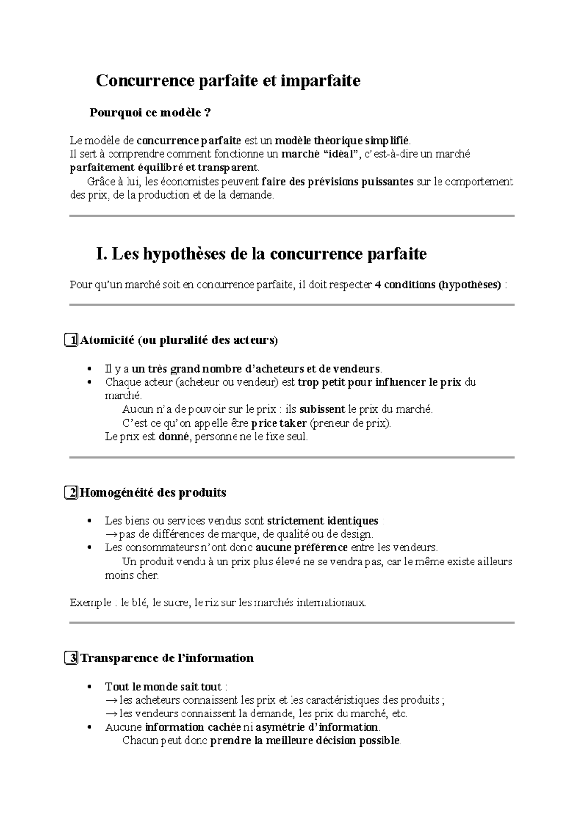 Concurrence Parfaite et Imparfaite : Modèles Économiques en Détail ...