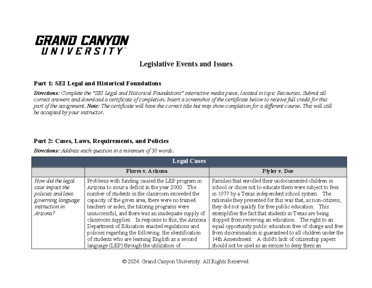 RS-T1-Legislative Events and Issues: Legal Foundations and ELL Policies ...
