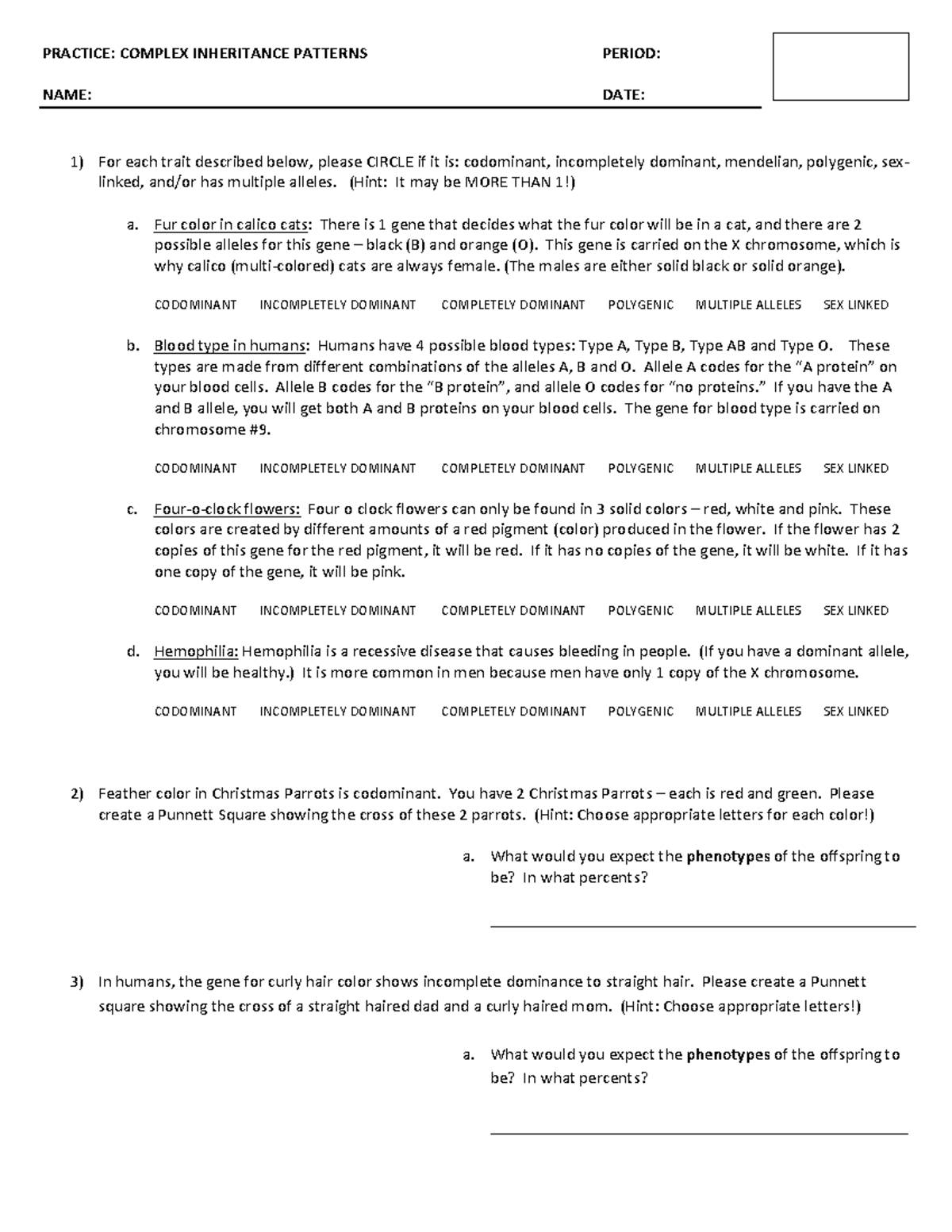 Homework - Practice on Complex Inheritance Patterns - Studocu