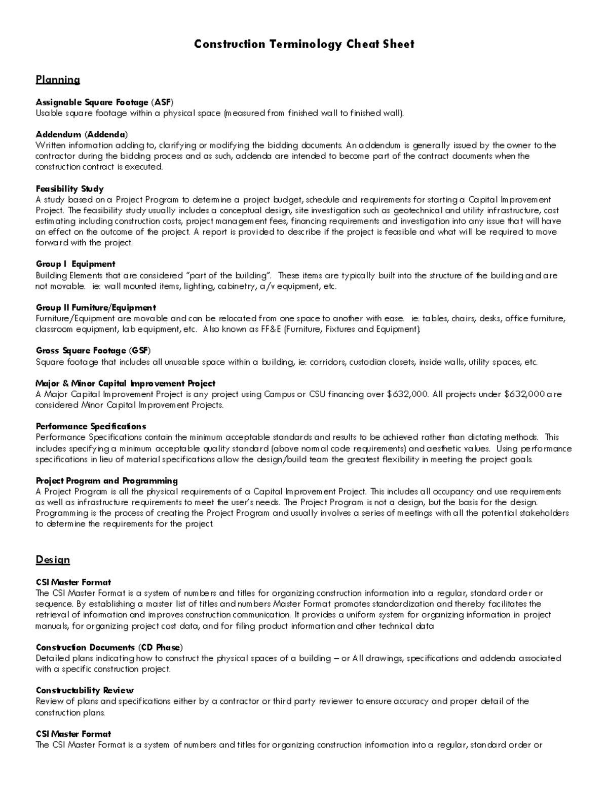 Construction Terminology Reference Guide for Effective Project ...