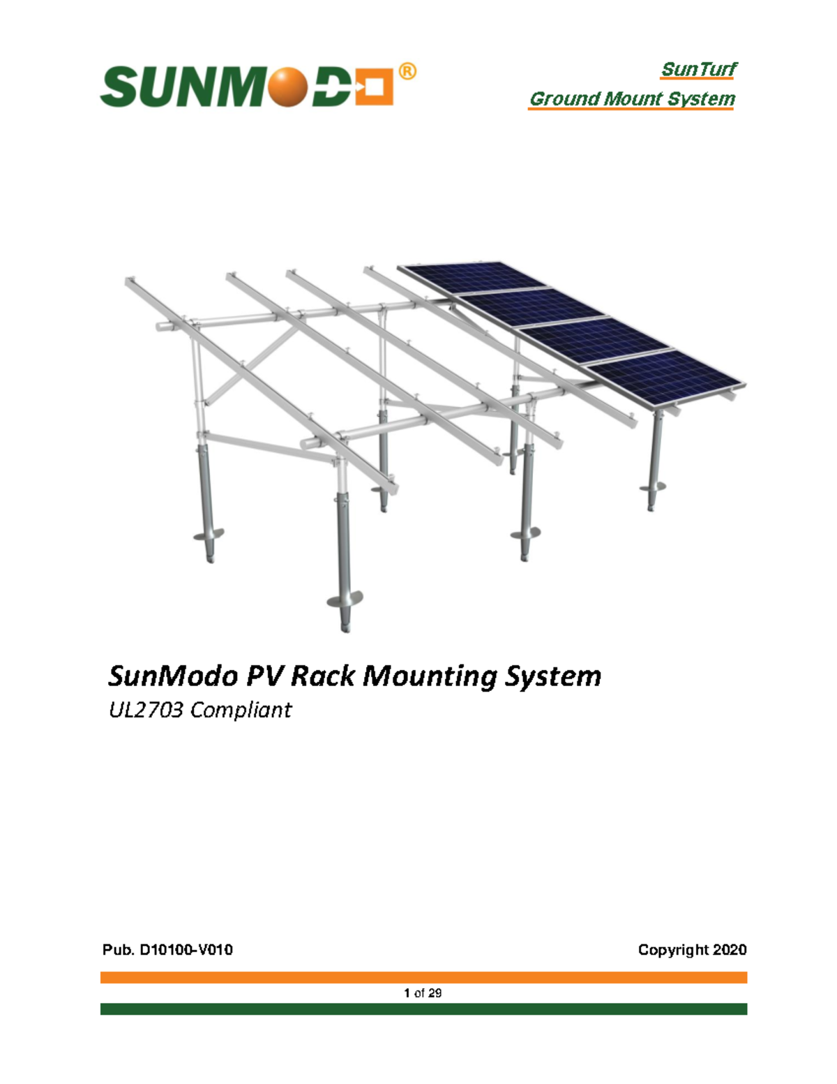 D10100 V010 SunTurf Ground Mount System Installation Guide - Studocu