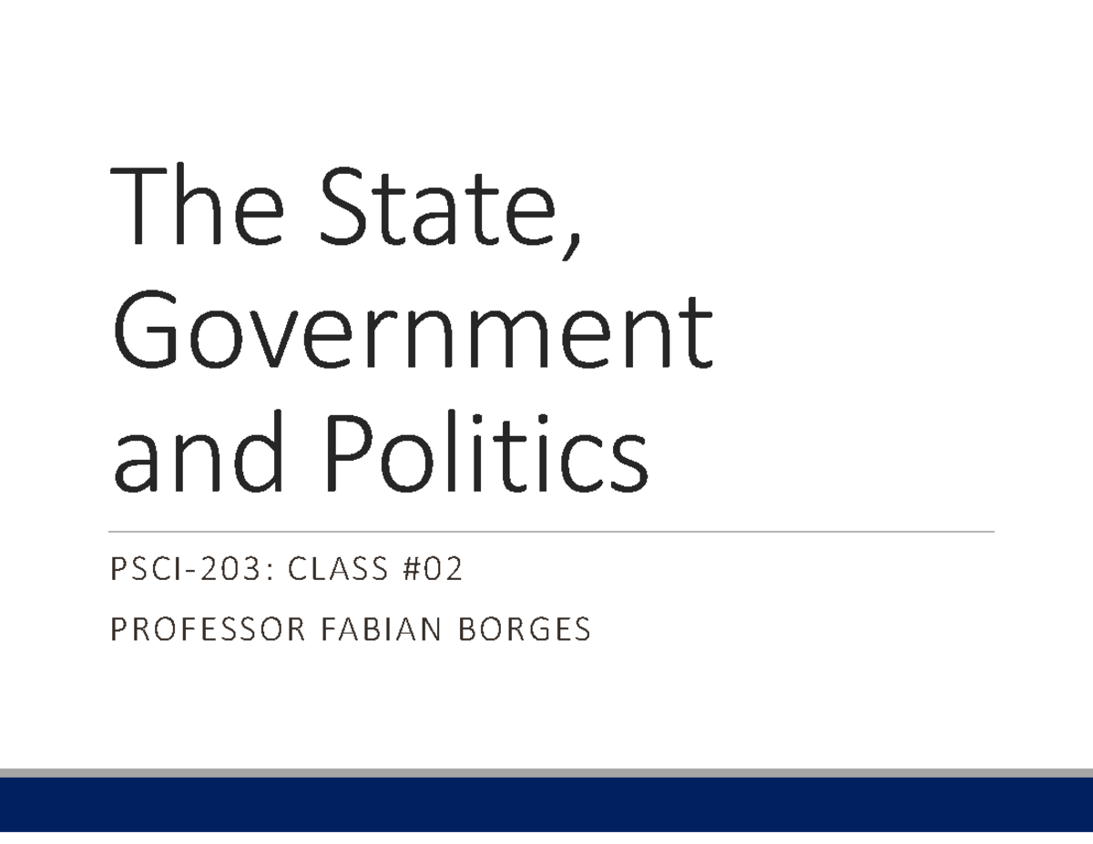 Democracy: Ideals, Realities, and the State – PSCI-203 Lecture Notes ...