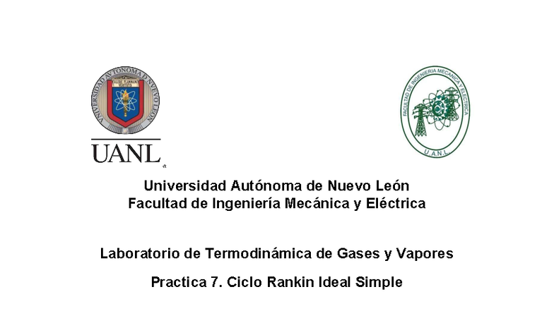 Practica 7: Ciclo Rankine Ideal Simple - Termodinámica de Gases y ...