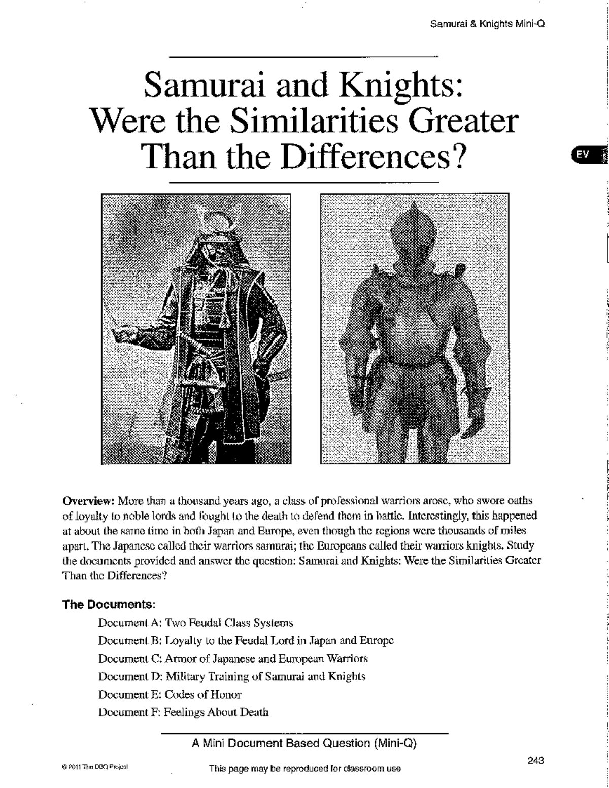 Samurai and Knights: Analyzing Similarities and Differences in ...