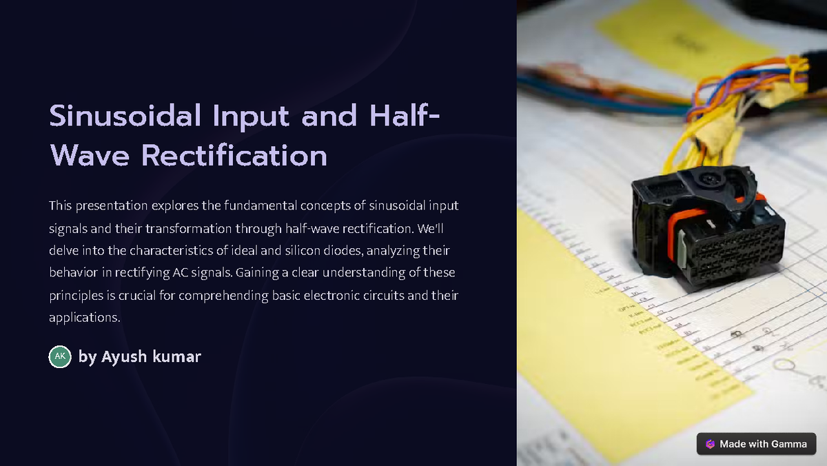 Copy of Sinusoidal Input and Half Wave Rectification - Sinusoidal Input ...