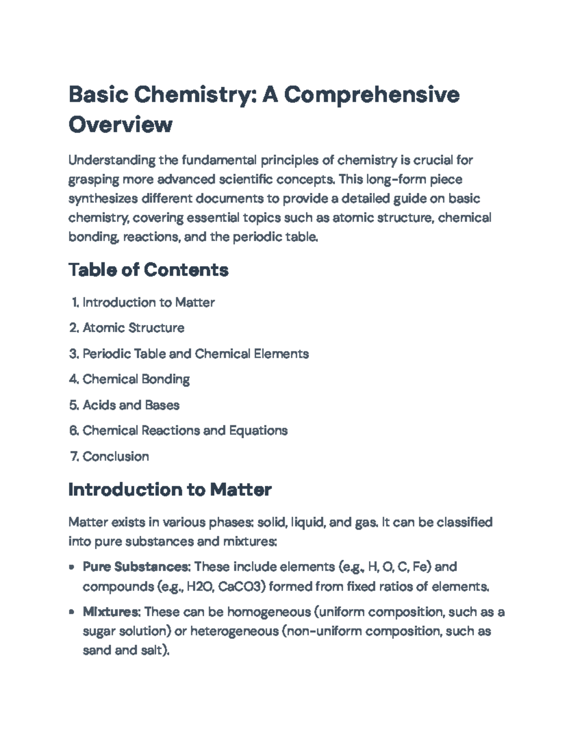 Basic Chemistry: A Comprehensive Guide (Chemistry 101) - Basic ...