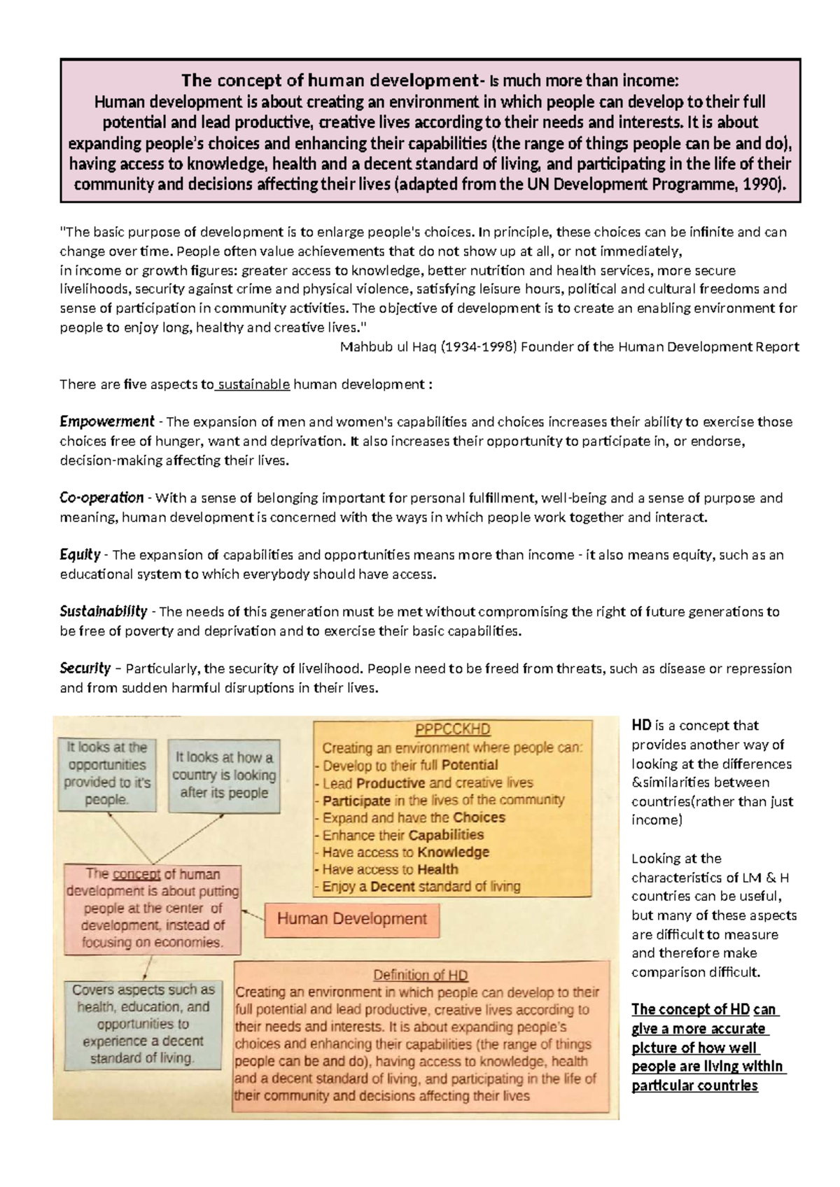 2025 HHD Unit 4: Human Development Concepts and HDI Analysis - Studocu