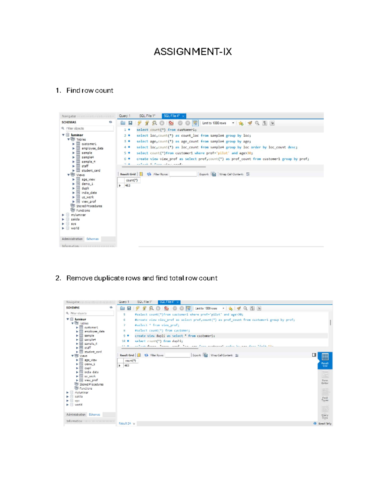 SQL Notes for Assignment IX: Customer Data Analysis - Studocu
