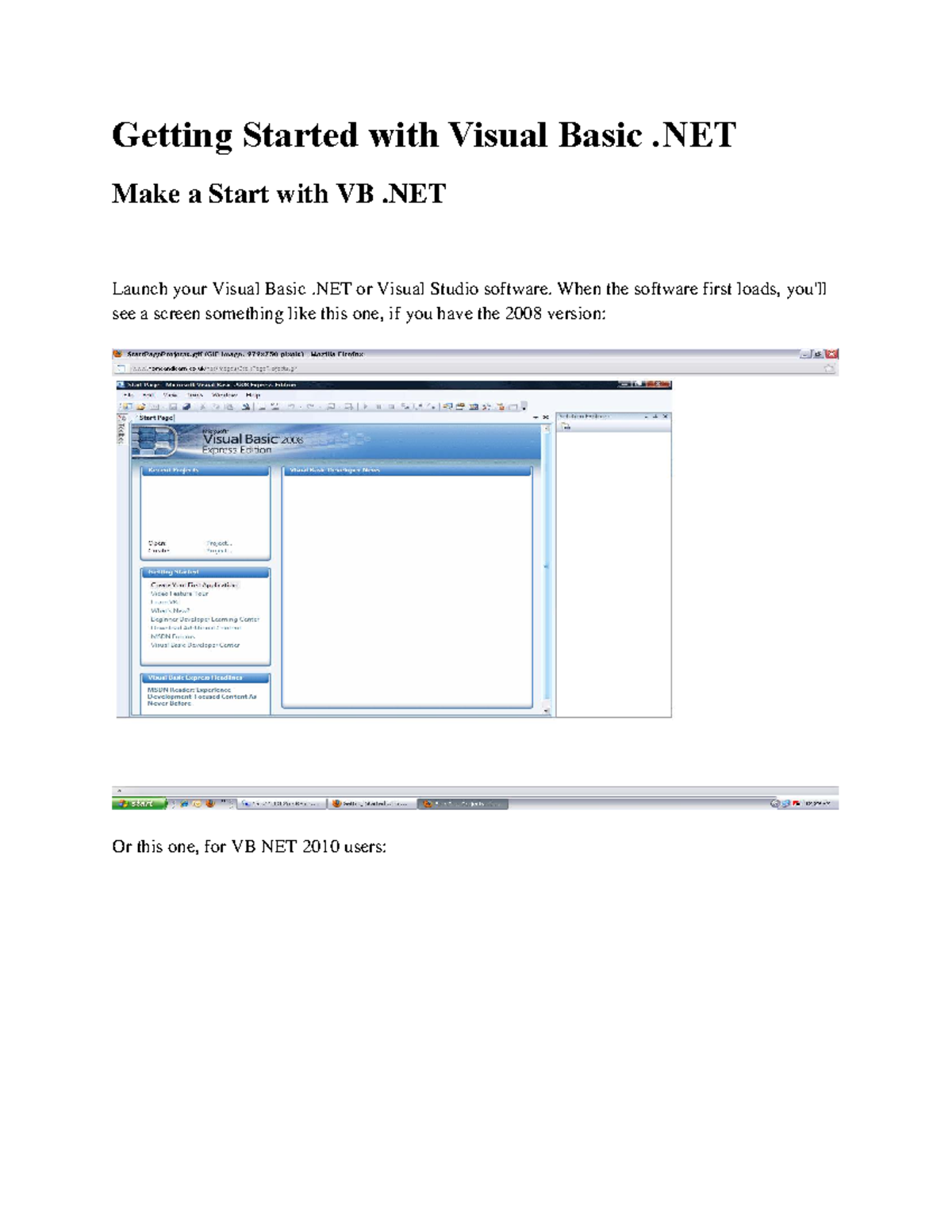 VB.NET Basics: Getting Started with Visual Basic .NET Programming - Studocu