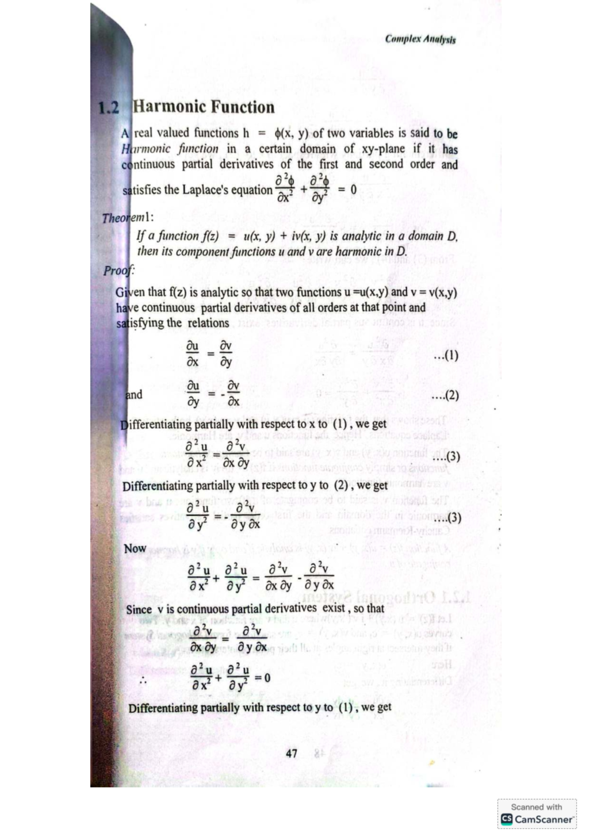 Complex Analysis 1.2: Harmonic Functions and Their Properties - Studocu