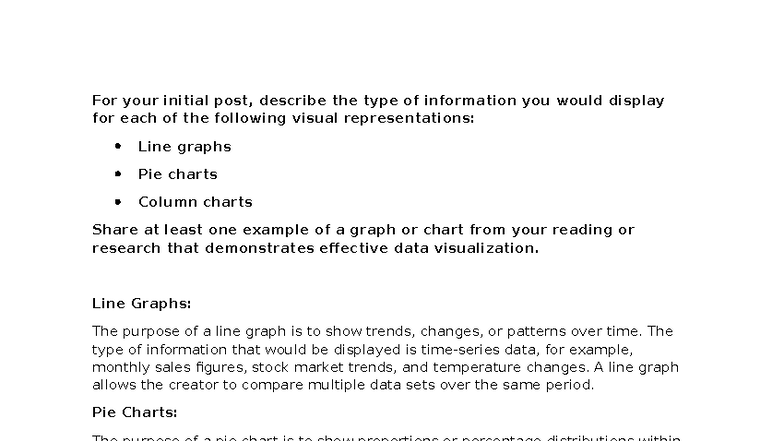 4-1 Discussion: Analyzing Data with Visual Representations - Studocu