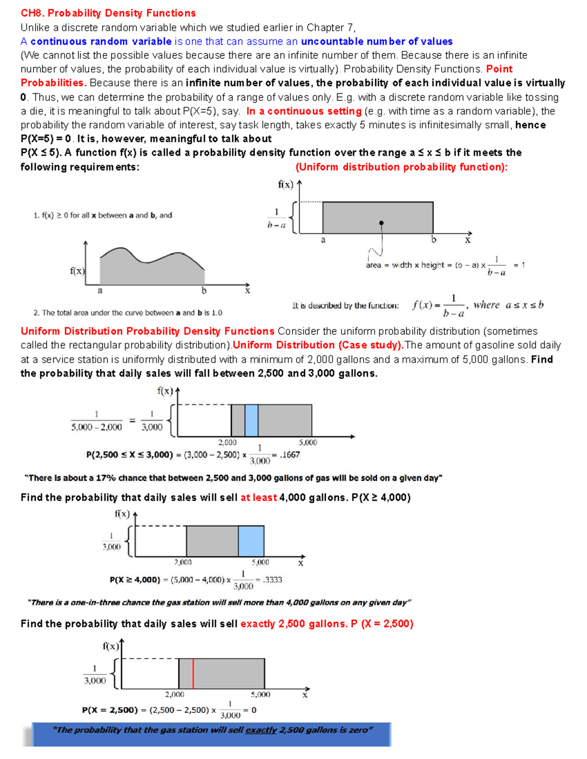 BStatistics CH8: Probability Density Functions & Sampling Distributions ...