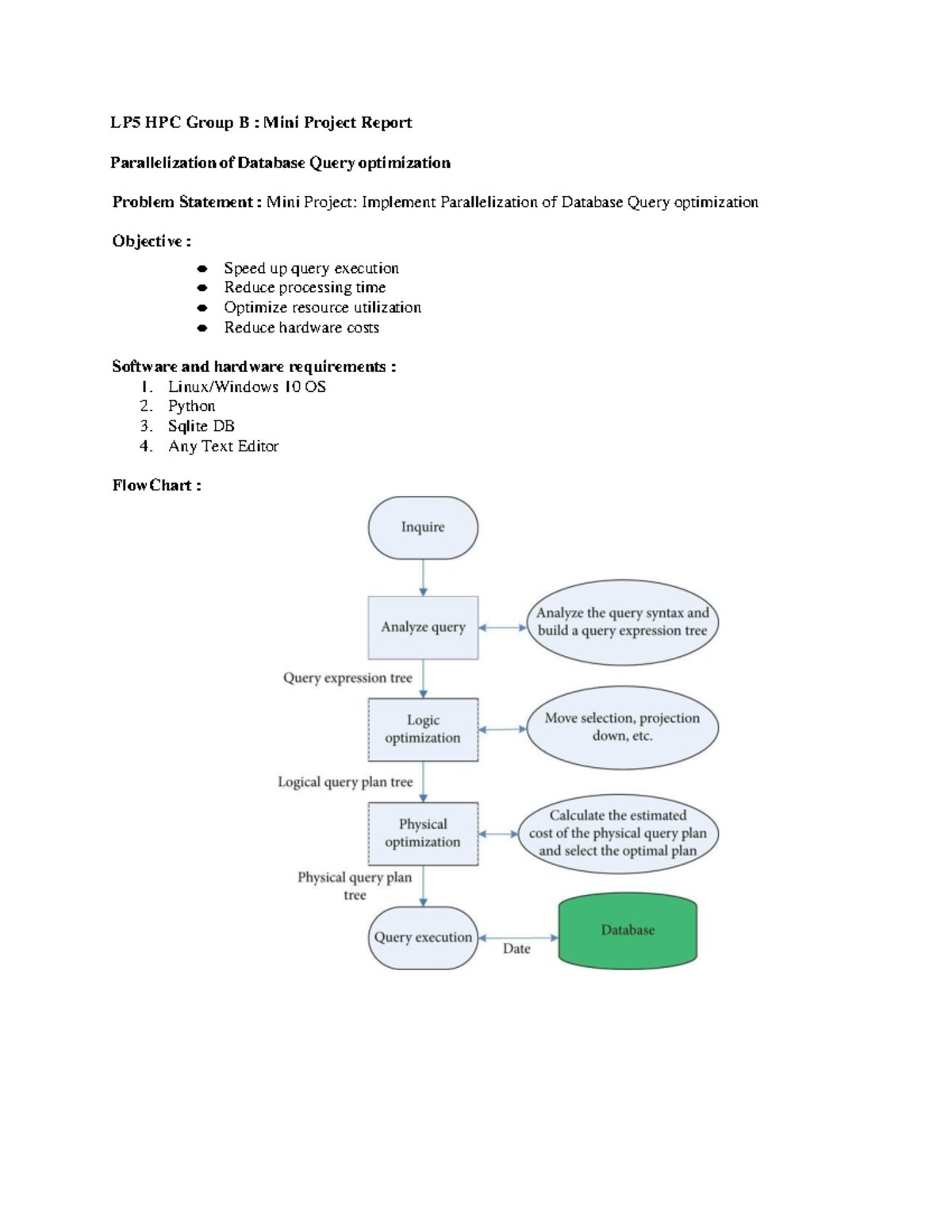 Hpc mini project dbms query optimization - LP5 HPC Group B : Mini Project Report Parallelization ...