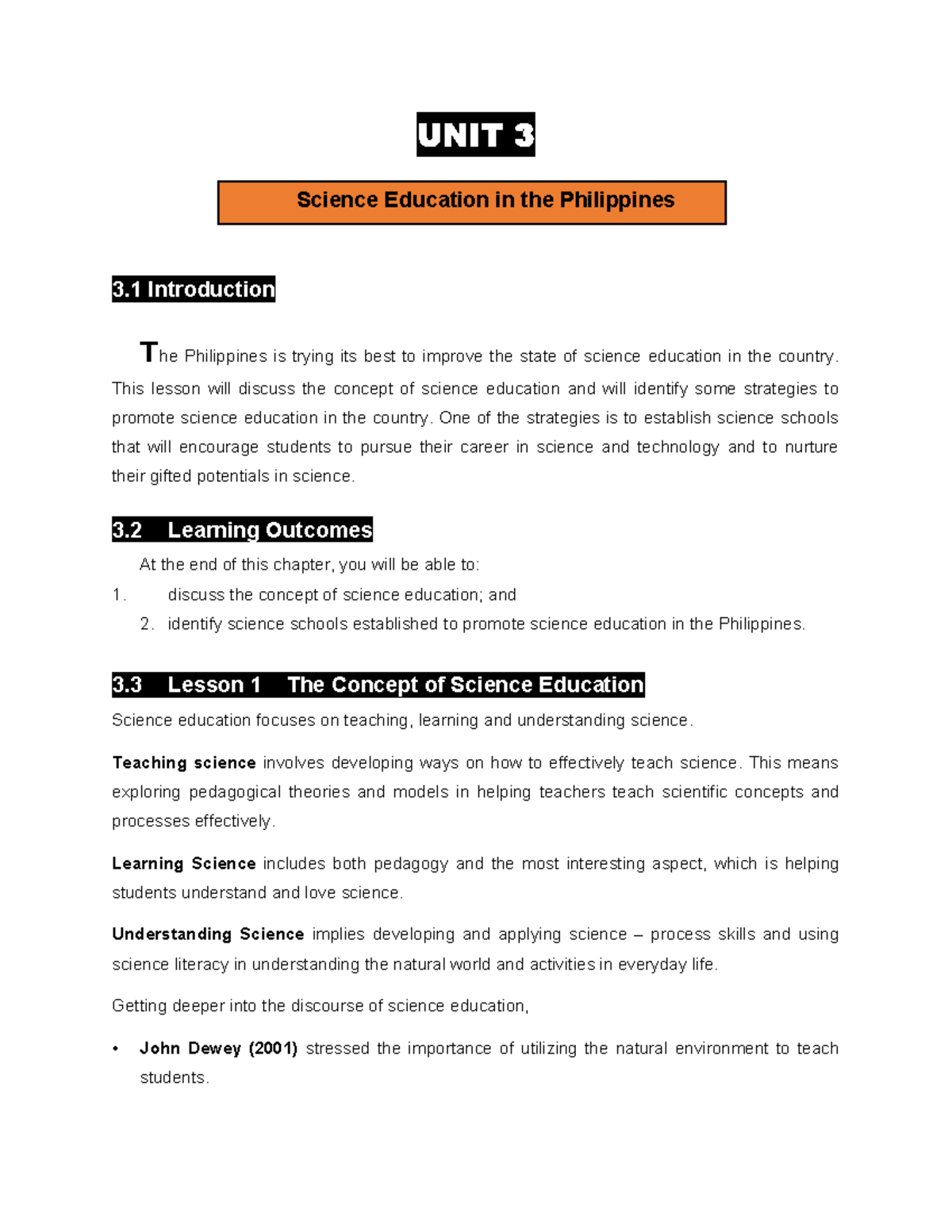 Module-3 - module 3 - UNIT 3 3 Introduction The Philippines is trying ...