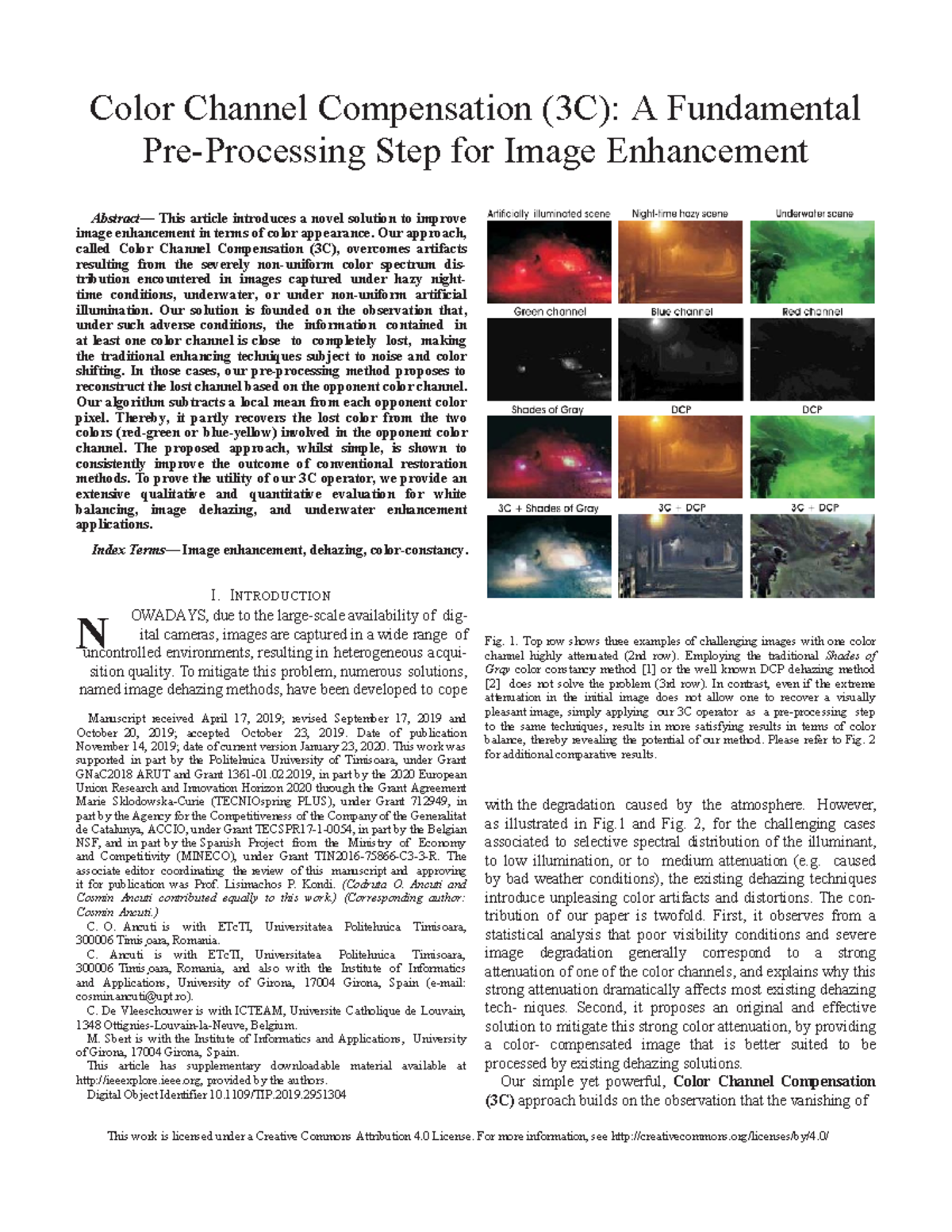 Color Channel Compensation (3C): Enhancing Image Quality in Challenging ...