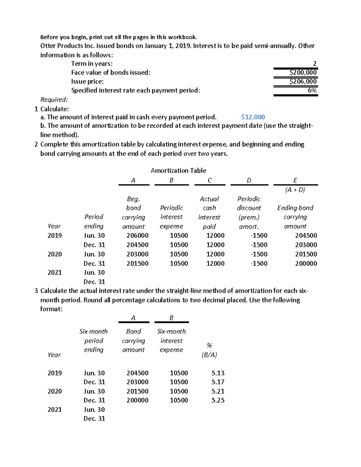 Accounting 101: Chapter 10 Assignment on Bond Amortization Analysis ...