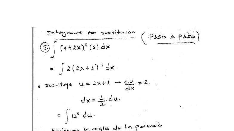 Taller de Cálculo Integral: Integrales por Sustitución (PASO A PASO ...
