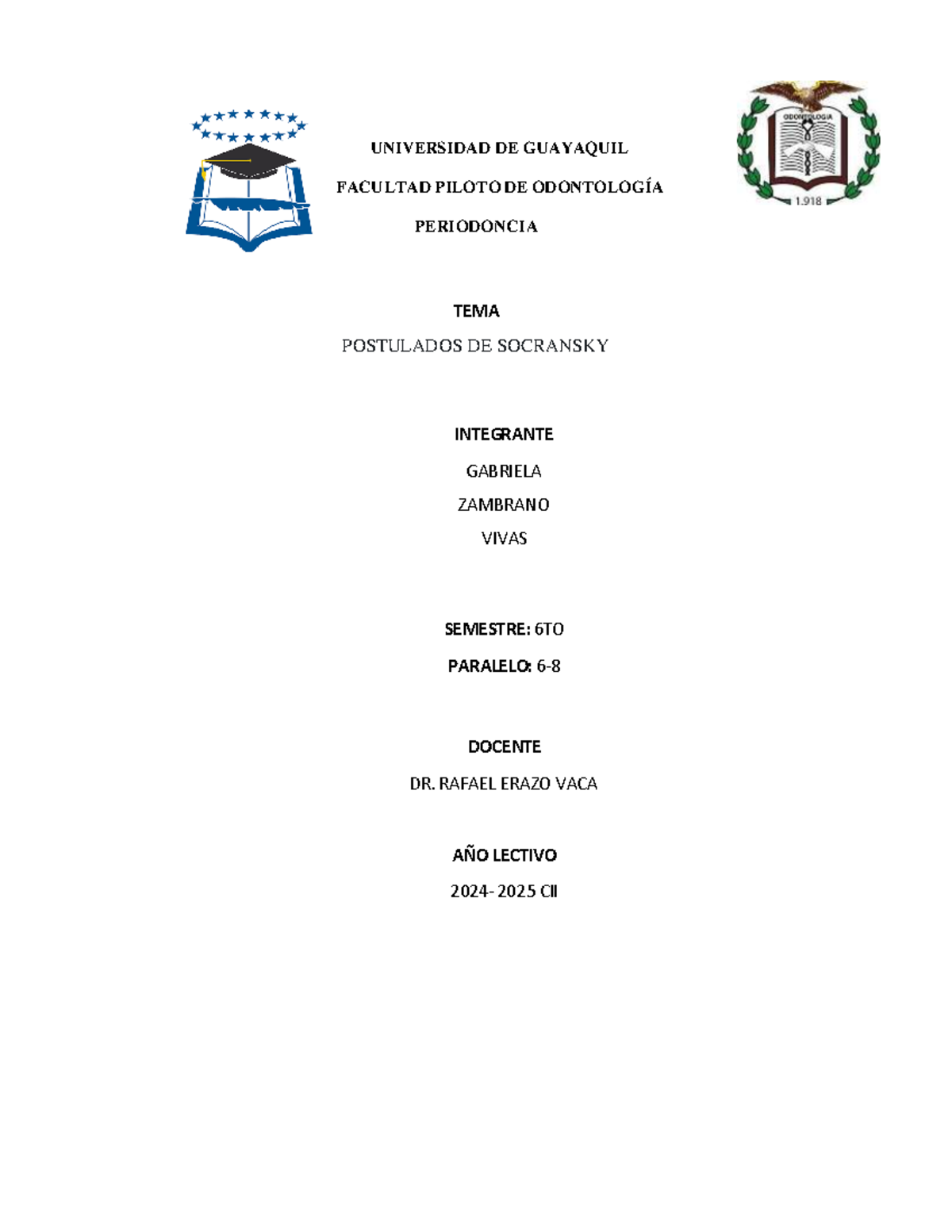 Postulados de Socransky en Enfermedades Periodontales - Periodoncia 6to ...