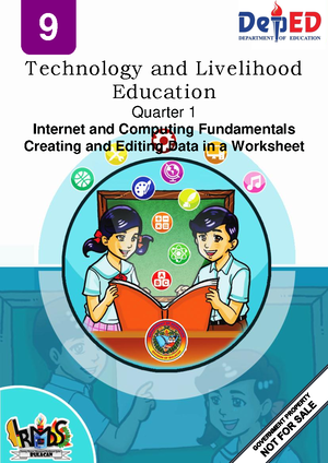 TLE 9 Q1 Module 1 Entrepreneurship - English – Grade 7 9 Technology and ...