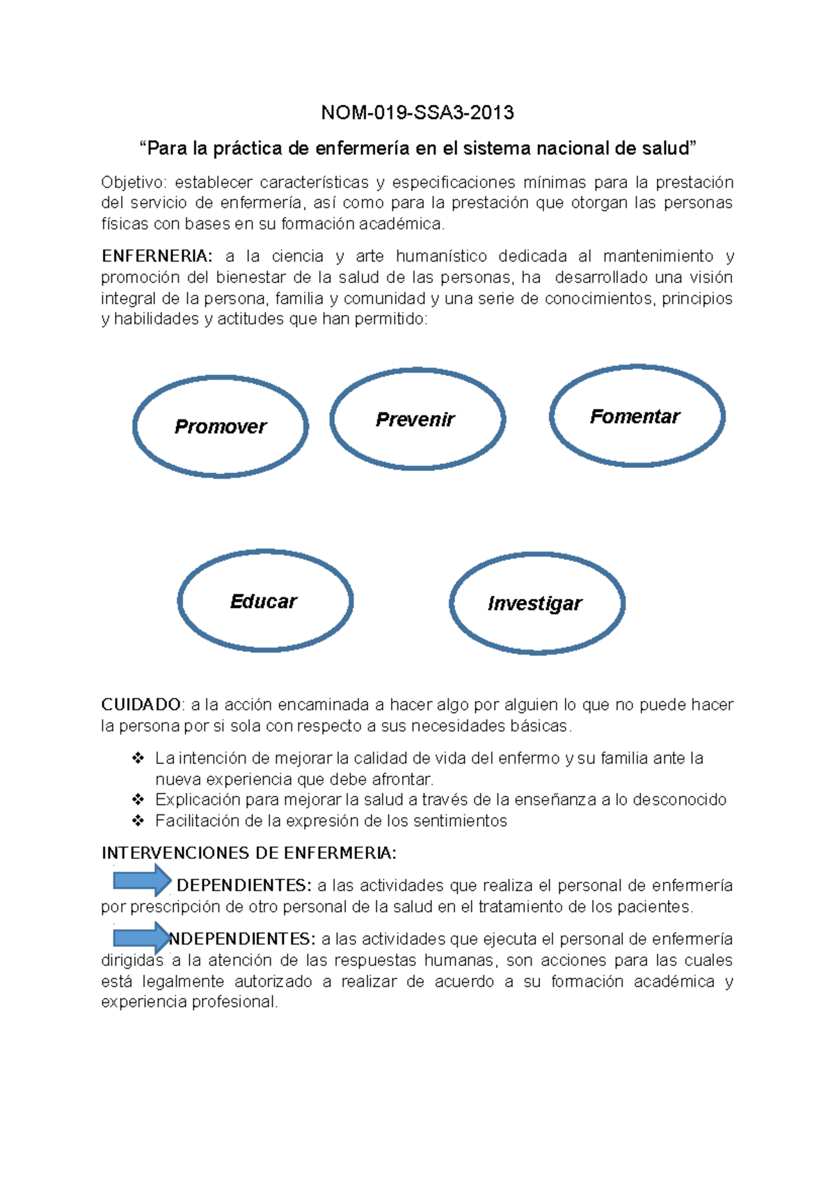 NOM-019-SSA3 - Resumen Práctica de Enfermería en México - Studocu