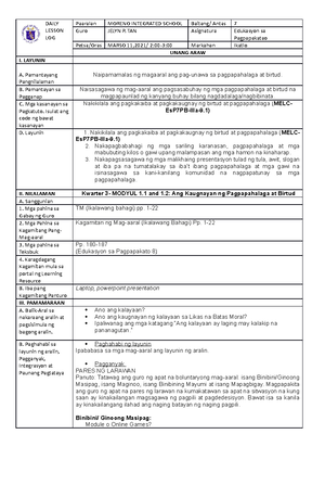 Lesson Plan in TLE 6 COT 1 - Lesson Plan in TLE 6 – INDUSTRIAL ARTS ...