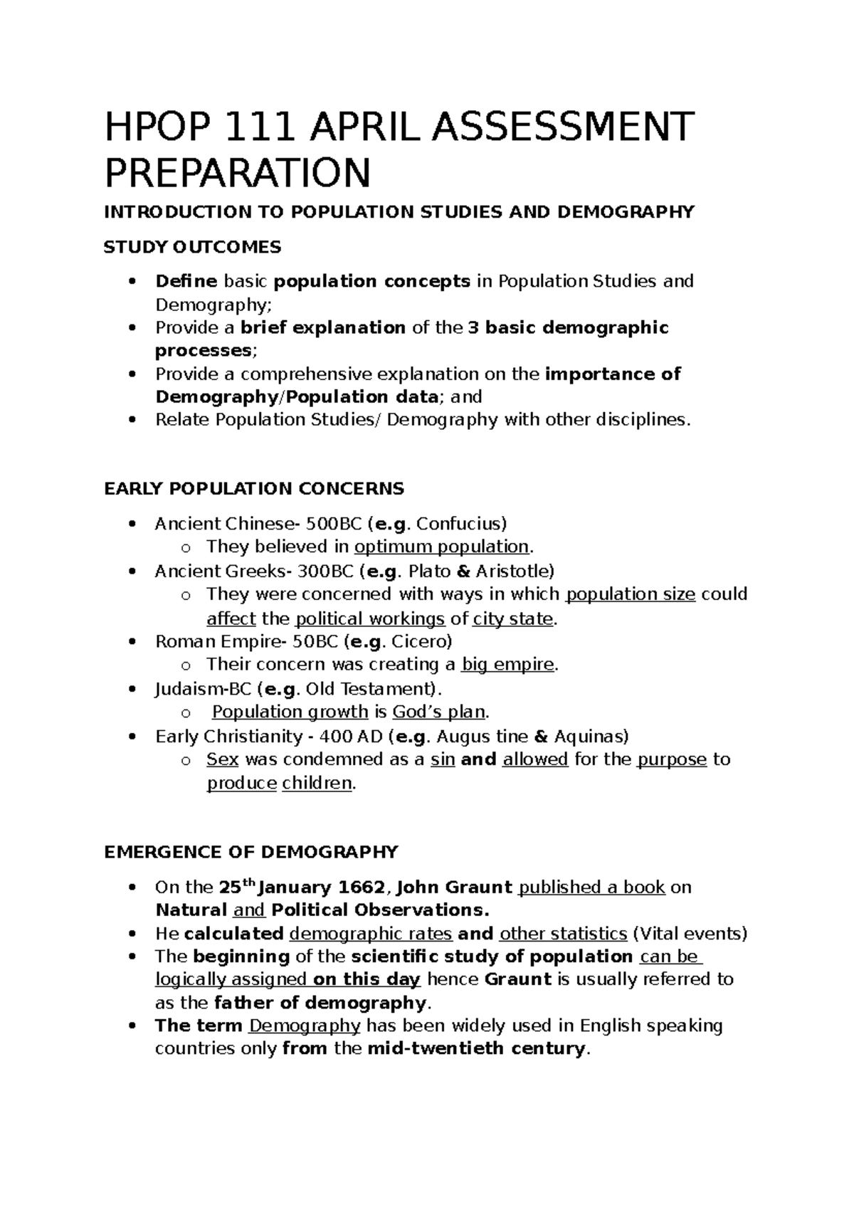 HPOP 111 April Assessment Prep: Key Concepts in Population Studies ...