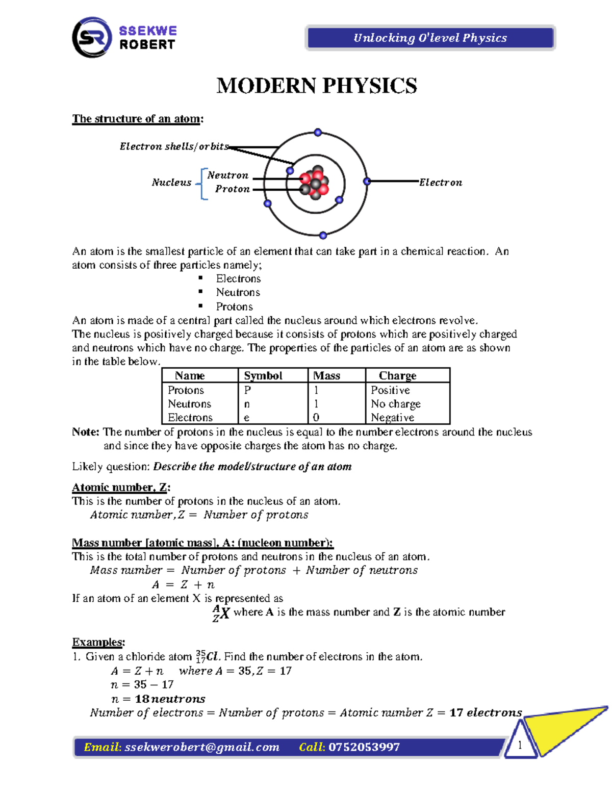 Modern Physics: Unraveling Atomic Structure and Radioactivity Concepts ...