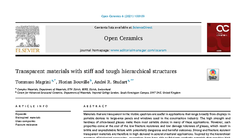 Transparent Materials with Stiff and Tough Hierarchical Structures ...