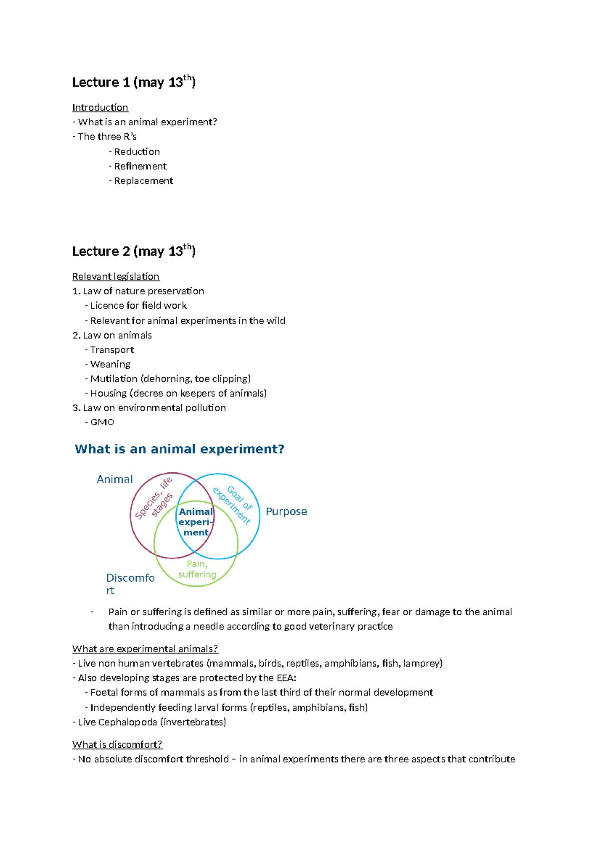 Lecture Notes on Animal Ethics and Welfare (Course Code: ANM 101 ...