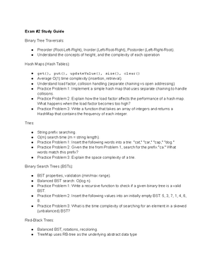 Data Structures Exam Study Guide: Binary Trees, Hash Maps, and More - Exam Study Guide for ...