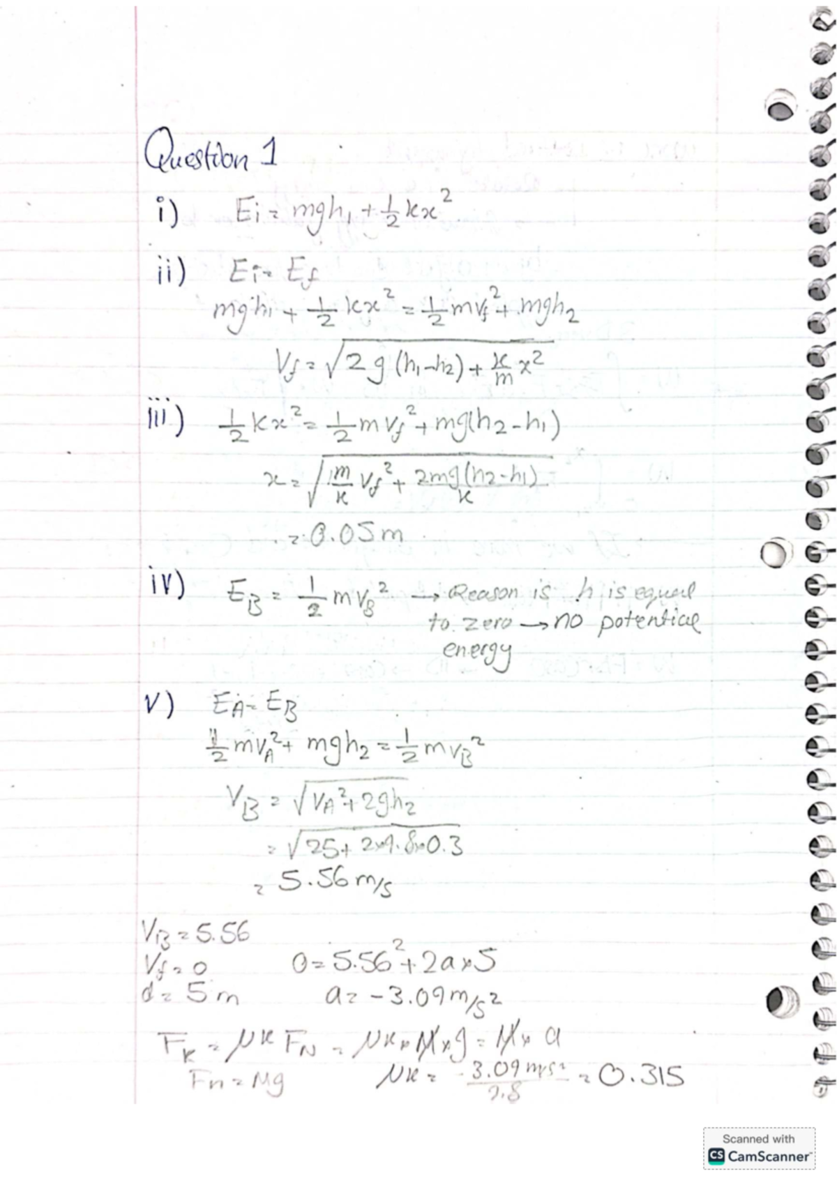 Assignment #3 Physics - Energy and Motion Analysis - Studocu