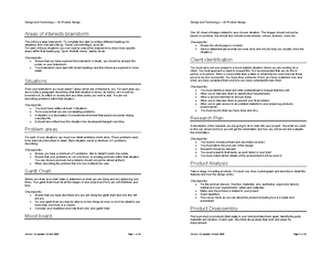 Product Design - Sixth Form (A Levels) - Studocu
