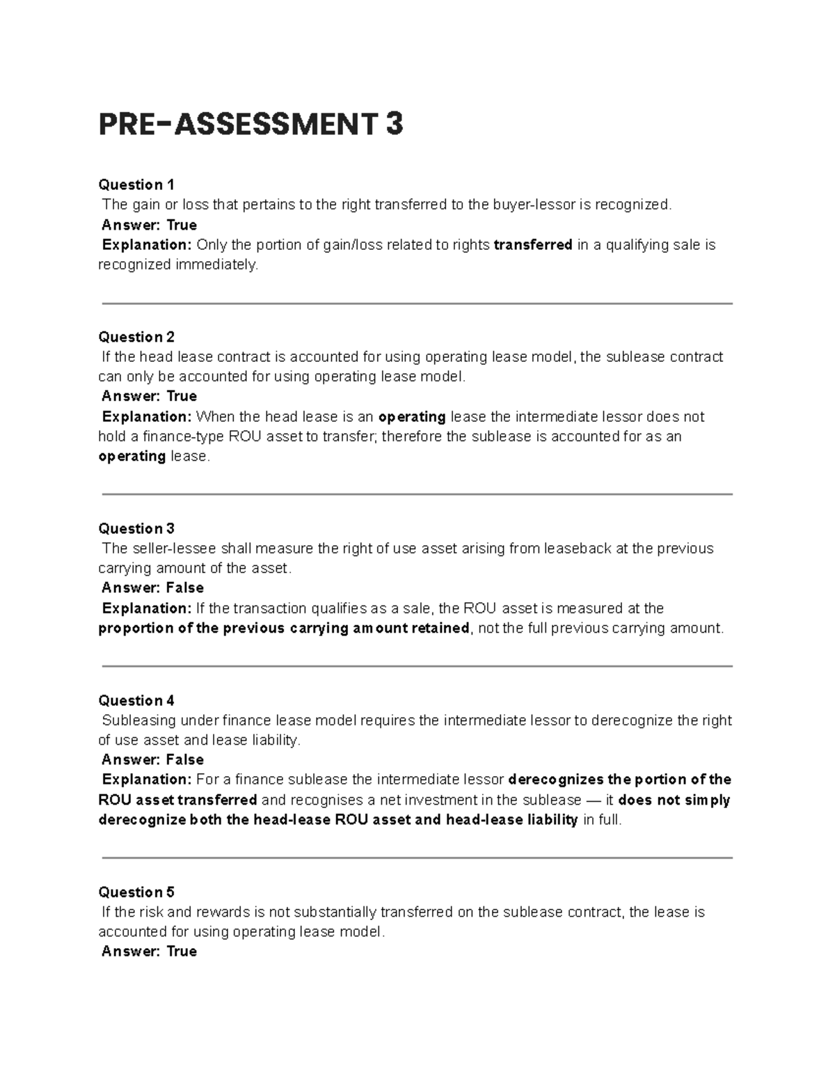IA 3-Daigler Lease Accounting Questions and Explanations - Studocu