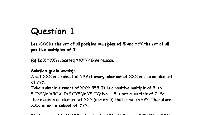 Math 101 - Problem Solving: Sets, Complex Numbers, and Functions - Studocu