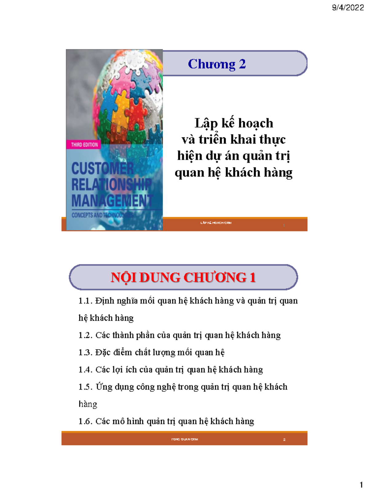 CRM-Ch1- Tổng Quan Quản Trị Quan Hệ Khách Hàng (TQ-CRM) - Studocu