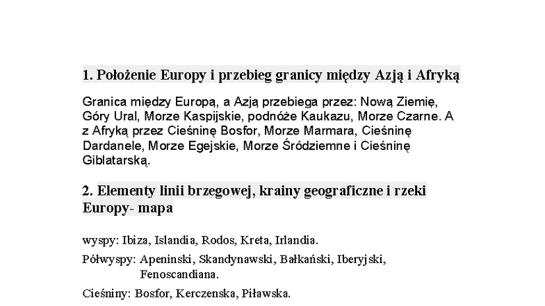 Geografia Europy: Granice, Klimat i Wulkanizm - Materiały Dodatkowe ...