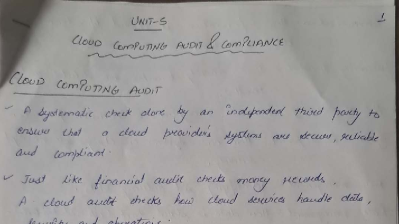 Cloud Computing - Audit and Compliance Overview (Course Code: L oD ...