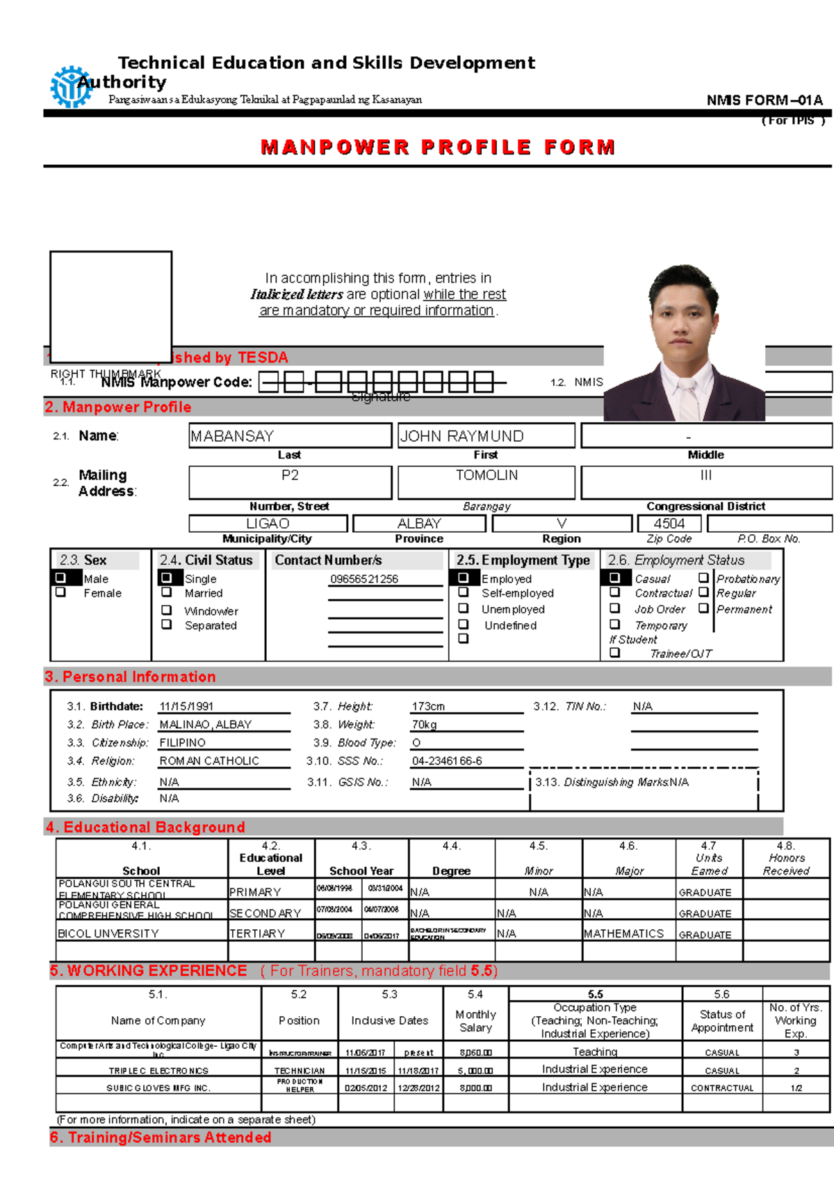Manpower - basic information in taxation - Technical Education and ...