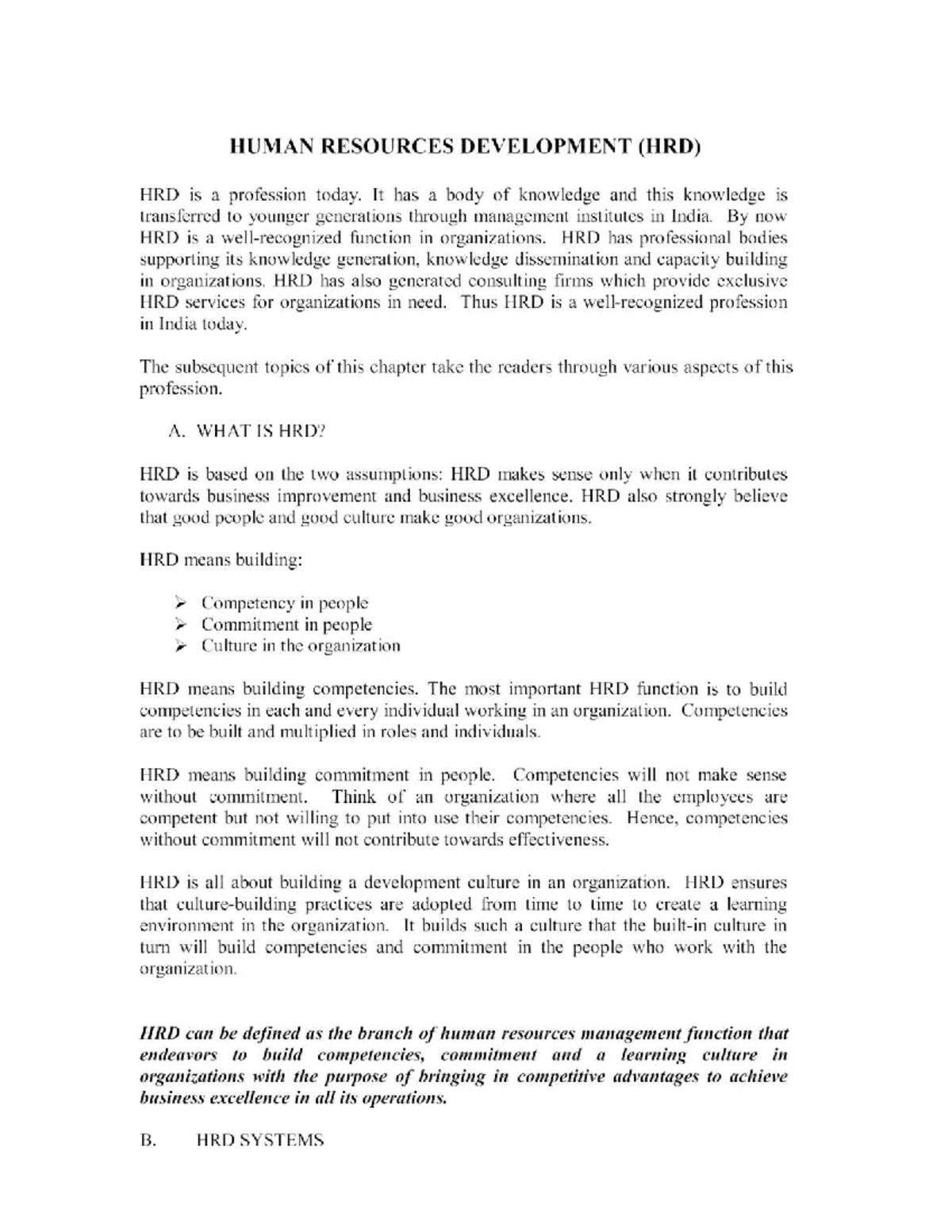 HRD 101: Understanding Human Resources Development Concepts & Systems ...
