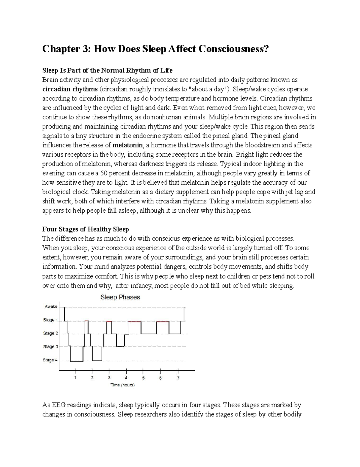 Chapter 3 How Does Sleep Affect Consciousness - Chapter 3: How Does ...