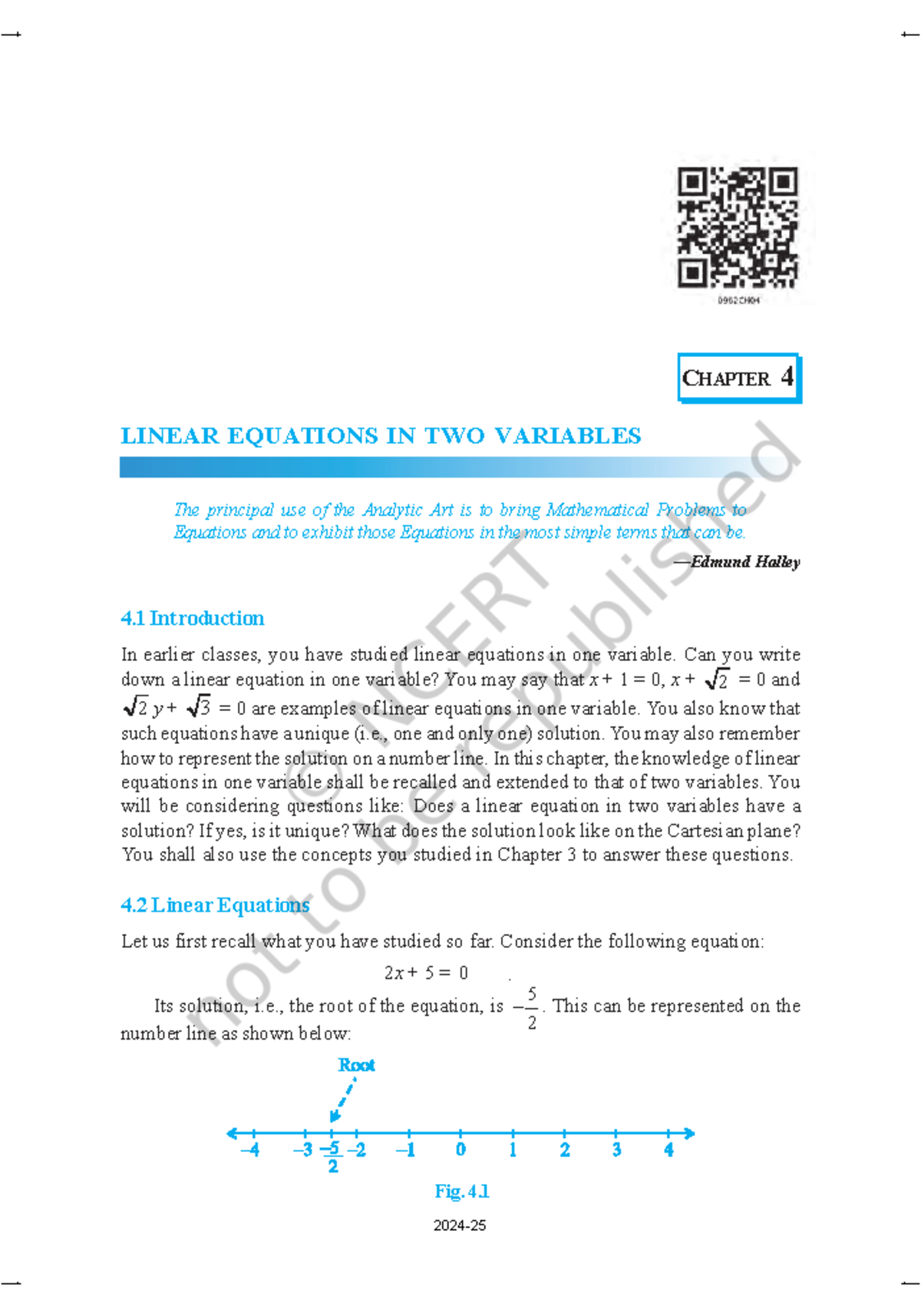MATHEMATICS 2024-25: Chapter Notes on Linear Equations in Two Variables ...