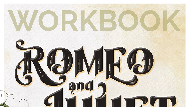 WORKBOOK Answer Key: William Shakespeare's "Romeo and Juliet" (Class ...