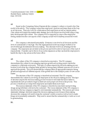 D081 V5-QBM3 Task 2 Template 9-2024 - Task 2 Template Course/Assessment ...