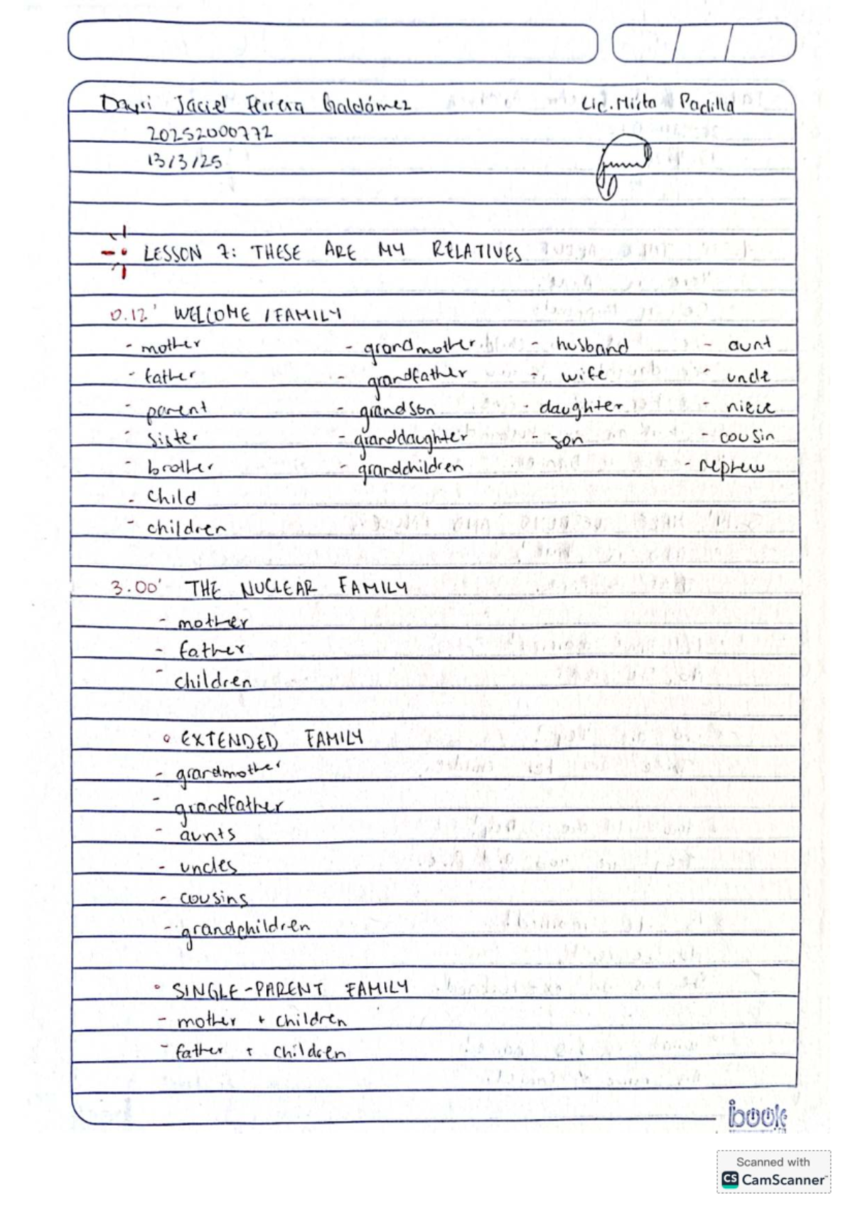 Lesson 7: These Are My Relatives - Family Vocabulary & Practice - Studocu