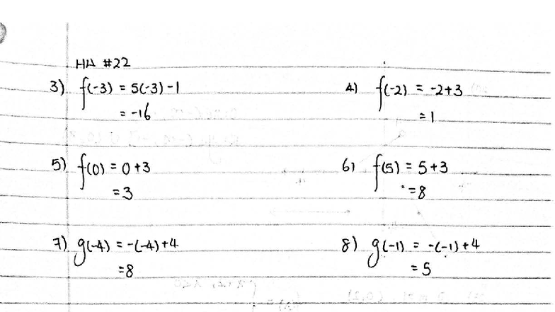 HW #22 Solutions: Interpreting 𝑓(𝑥) Notation in Context - Studocu